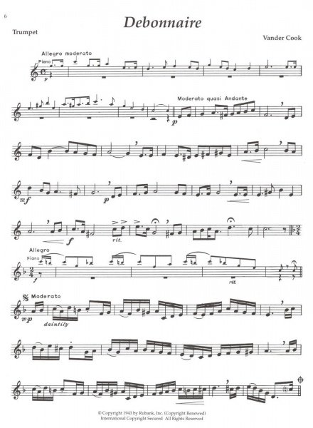 RUBANK Trumpet Solos with Piano Accompaniment– Intermediate Level ...