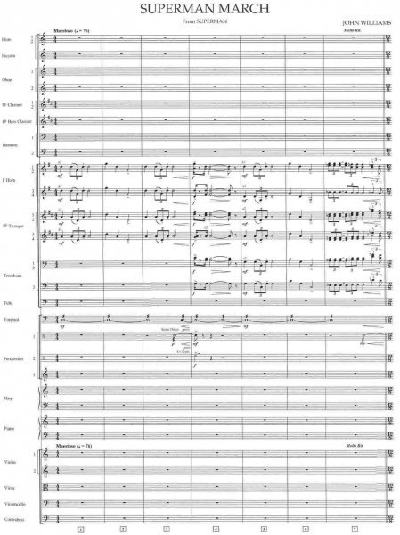 SUPERMAN MARCH - full orchestra - score - Clarina
