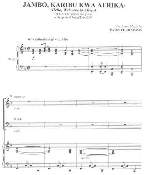 JAMBO, KARIBU KWA AFRIKA / SATB* - Clarina