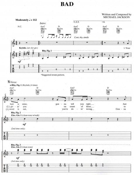 ALFRED PUBLISHING CO.,INC. Michael Jackson: Guitar TAB Anthology - zpěv ...
