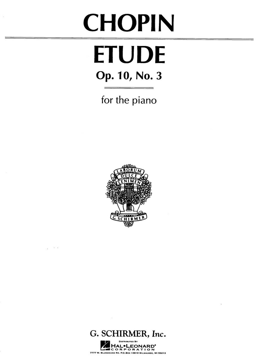 Chopin: Etude In E Major Op.10 No.3 / sólo klavír - Clarina