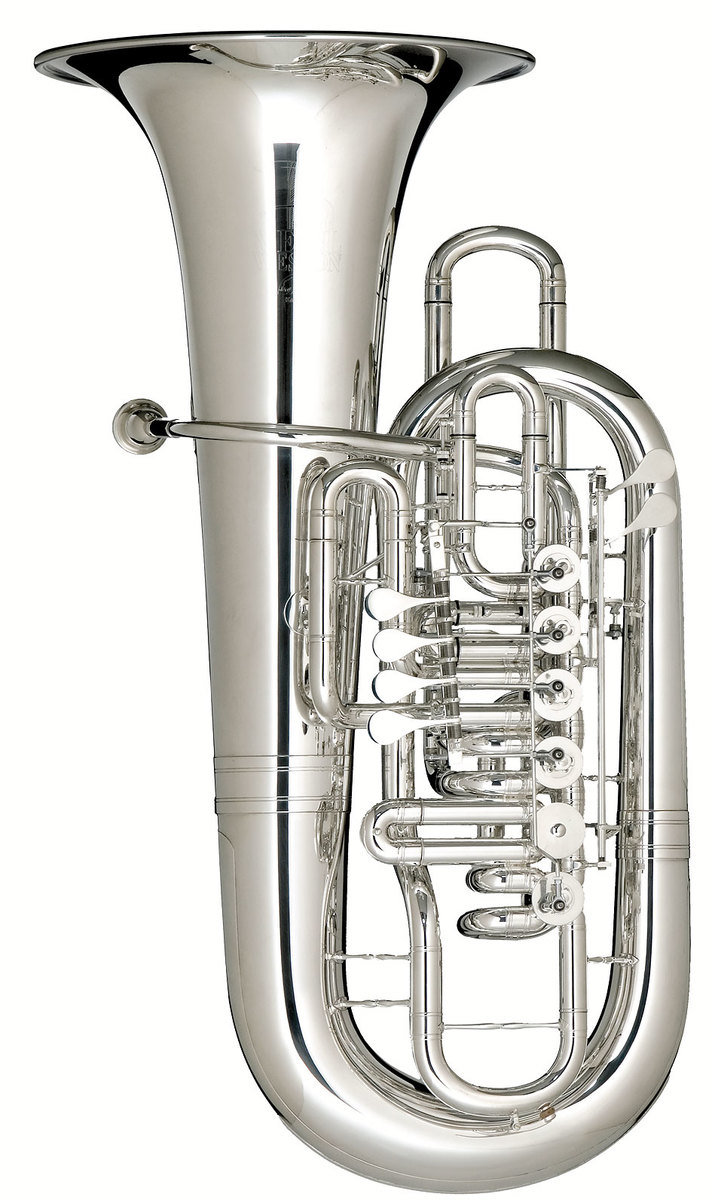 MELTON F tuba "Alan Baer Kodiak" 6460 - postříbřená mosaz, 6 ventilů ...